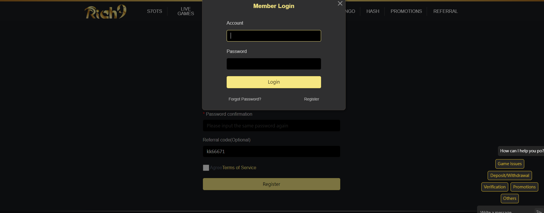 Rich9 com login register - Step-by-Step Access for Gamers - Rich9